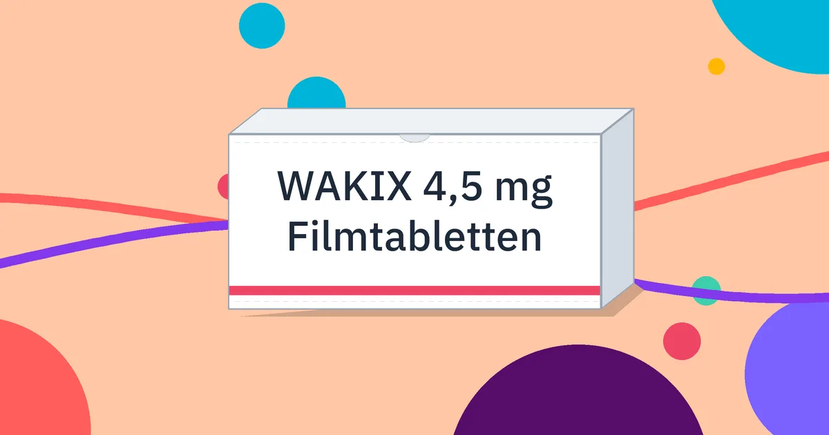 Symbolbild: Packung mit der Aufschrift WAKIX 4,5 mg Filmtabletten (PZN 16738216) – Verfügbarkeit und Bezug in Apotheken in Frankfurt am Main