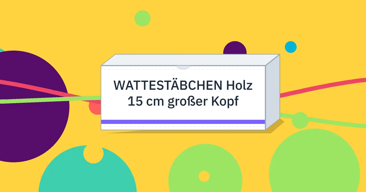 Symbolbild: Packung mit der Aufschrift WATTESTÄBCHEN Holz 15 cm großer Kopf (PZN 01525331) – Verfügbarkeit und Bezug in Apotheken in Frankfurt am Main