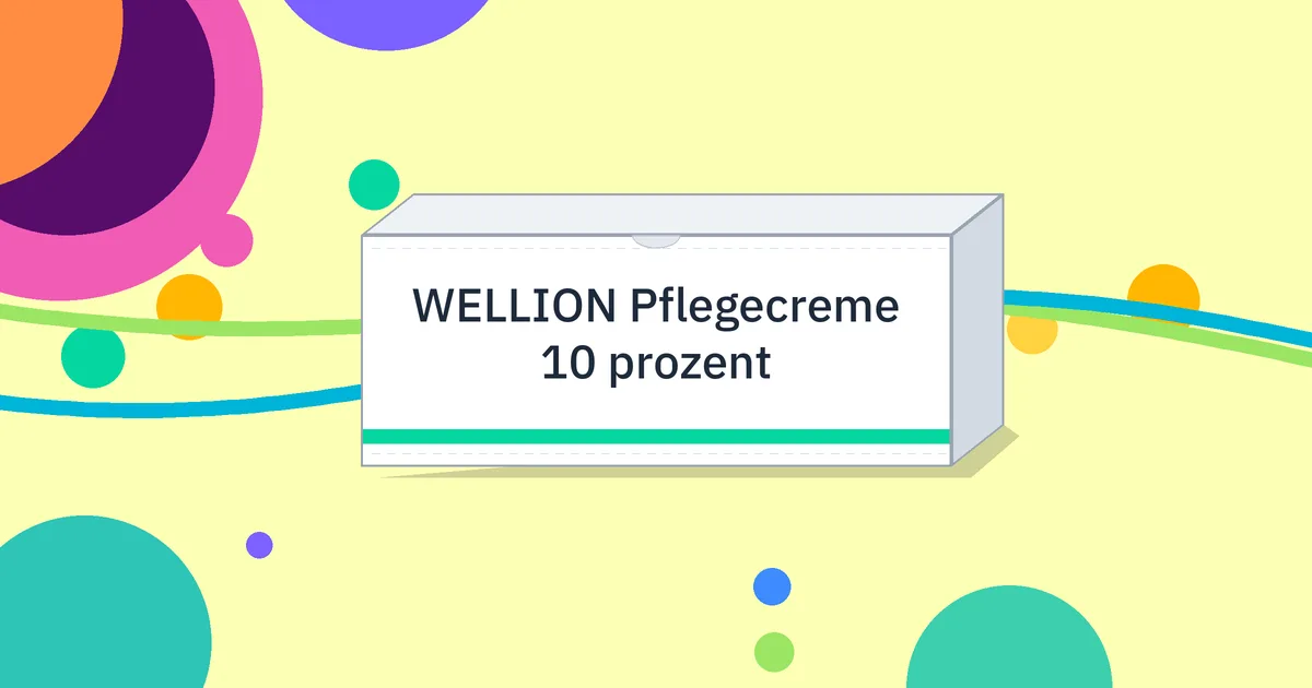 Symbolbild: Packung mit der Aufschrift WELLION Pflegecreme 10 prozent (PZN 03360414) – Verfügbarkeit und Bezug in Apotheken in Frankfurt am Main