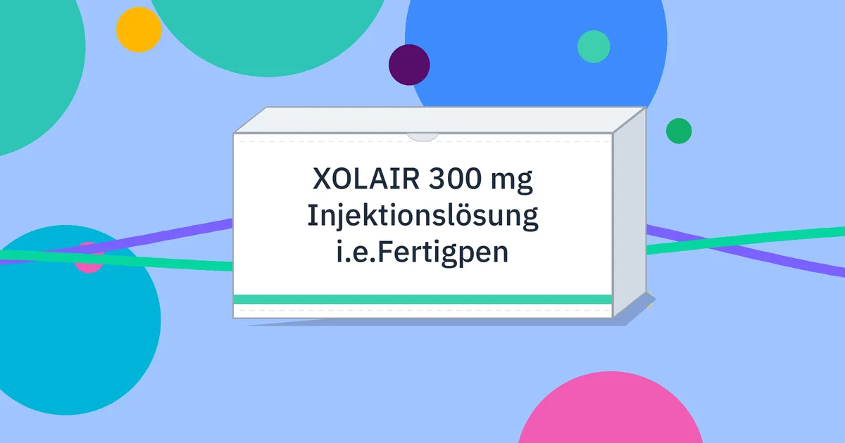 Symbolbild: Packung mit der Aufschrift XOLAIR 300 mg Injektionslösung i.e.Fertigpen (PZN 19525343) – Verfügbarkeit und Bezug in Apotheken in Frankfurt am Main