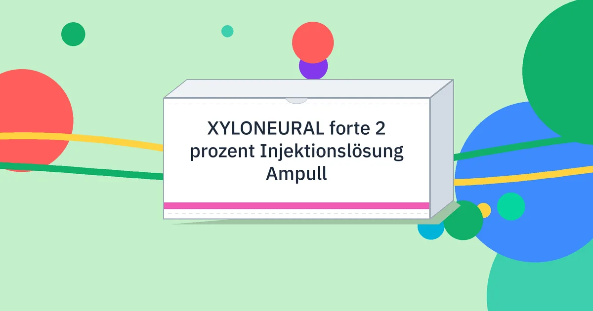 Symbolbild: Packung mit der Aufschrift XYLONEURAL forte 2 prozent Injektionslösung Ampull (PZN 16020789) – Verfügbarkeit und Bezug in Apotheken in Frankfurt am Main