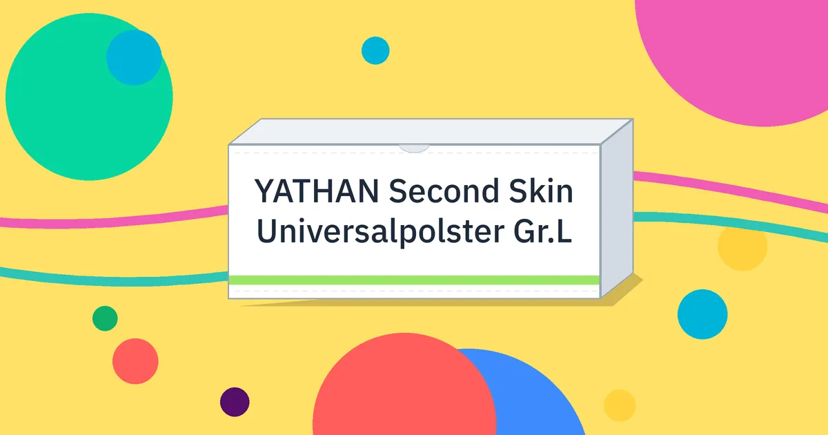Symbolbild: Packung mit der Aufschrift YATHAN Second Skin Universalpolster Gr.L (PZN 20597862) – Verfügbarkeit und Bezug in Apotheken in Frankfurt am Main