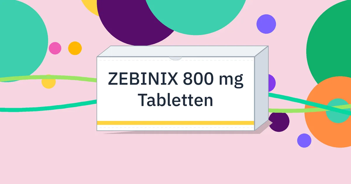 Symbolbild: Packung mit der Aufschrift ZEBINIX 800 mg Tabletten (PZN 11525183) – Verfügbarkeit und Bezug in Apotheken in Frankfurt am Main
