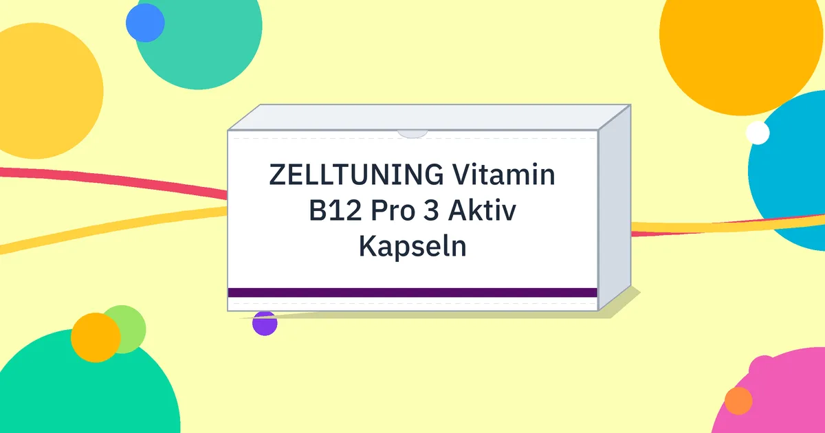 Symbolbild: Packung mit der Aufschrift ZELLTUNING Vitamin B12 Pro 3 Aktiv Kapseln (PZN 13985204) – Verfügbarkeit und Bezug in Apotheken in Frankfurt am Main