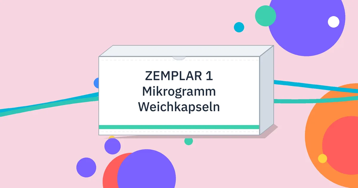 Symbolbild: Packung mit der Aufschrift ZEMPLAR 1 Mikrogramm Weichkapseln (PZN 11034019) – Verfügbarkeit und Bezug in Apotheken in Frankfurt am Main