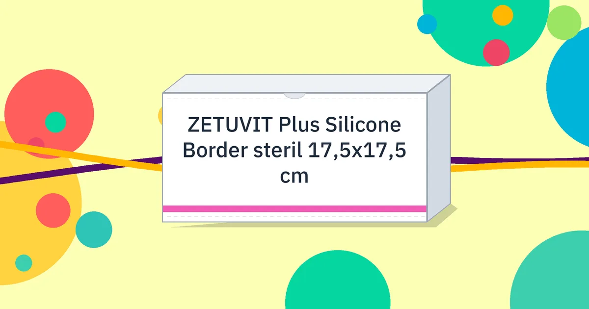 Symbolbild: Packung mit der Aufschrift ZETUVIT Plus Silicone Border steril 17,5x17,5 cm (PZN 19157000) – Verfügbarkeit und Bezug in Apotheken in Frankfurt am Main