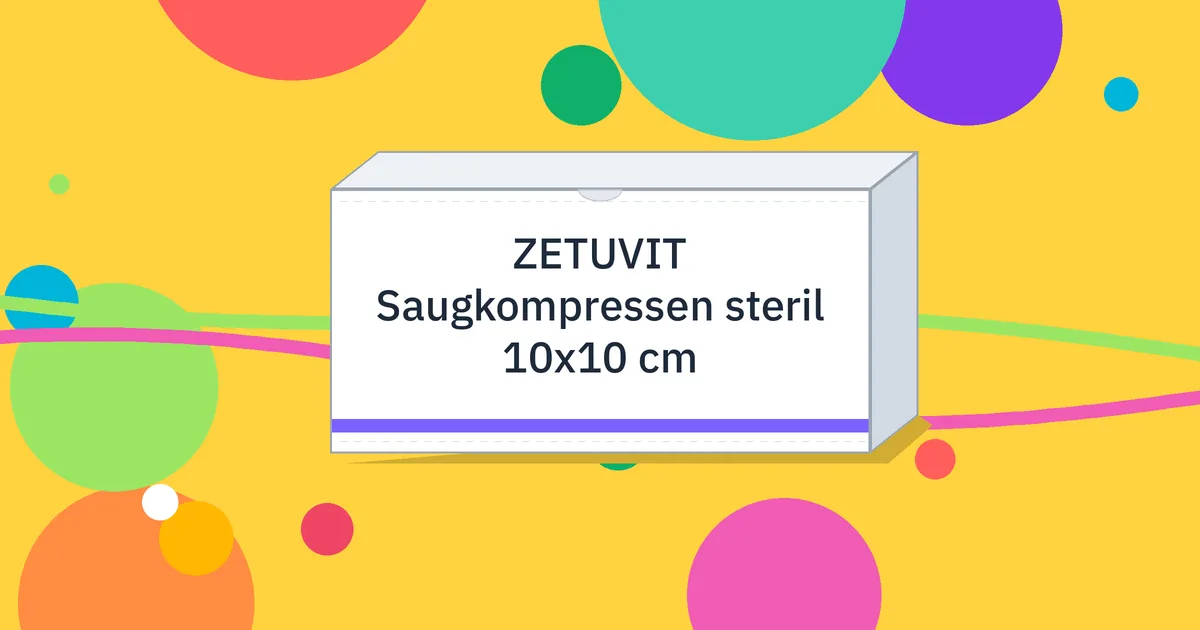 Symbolbild: Packung mit der Aufschrift ZETUVIT Saugkompressen steril 10x10 cm (PZN 20300129) – Verfügbarkeit und Bezug in Apotheken in Frankfurt am Main