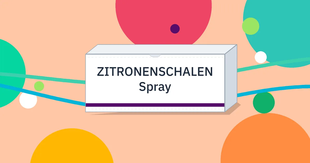 Symbolbild: Packung mit der Aufschrift ZITRONENSCHALEN Spray (PZN 17436374) – Verfügbarkeit und Bezug in Apotheken in Frankfurt am Main