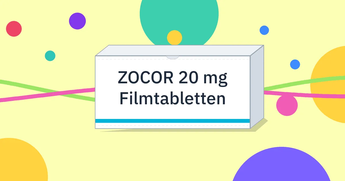 Symbolbild: Packung mit der Aufschrift ZOCOR 20 mg Filmtabletten (PZN 03751480) – Verfügbarkeit und Bezug in Apotheken in Frankfurt am Main
