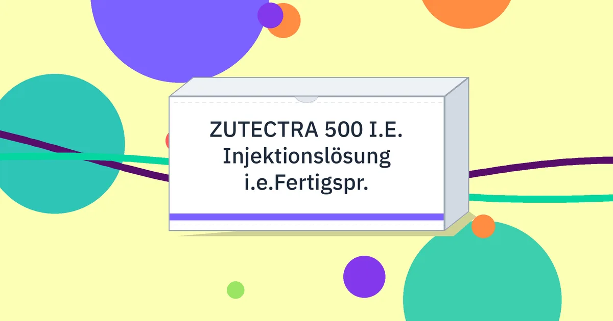 Symbolbild: Packung mit der Aufschrift ZUTECTRA 500 I.E. Injektionslösung i.e.Fertigspr. (PZN 05378660) – Verfügbarkeit und Bezug in Apotheken in Frankfurt am Main