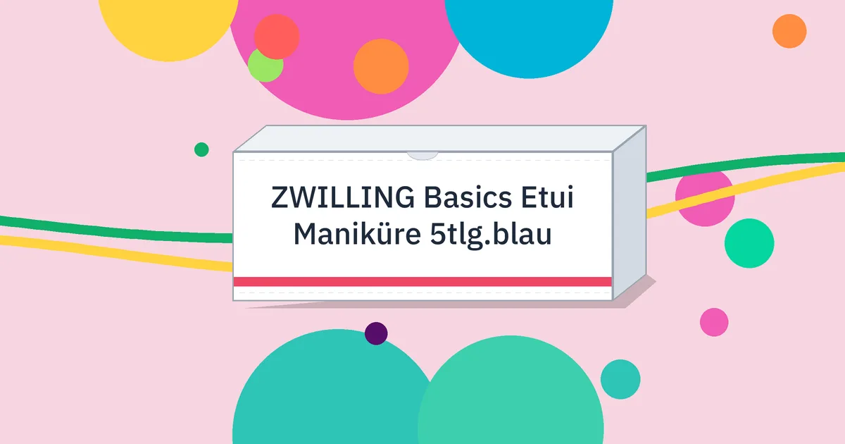 Symbolbild: Packung mit der Aufschrift ZWILLING Basics Etui Maniküre 5tlg.blau (PZN 19860366) – Verfügbarkeit und Bezug in Apotheken in Frankfurt am Main