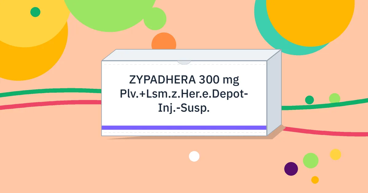 Symbolbild: Packung mit der Aufschrift ZYPADHERA 300 mg Plv.+Lsm.z.Her.e.Depot-Inj.-Susp. (PZN 07605114) – Verfügbarkeit und Bezug in Apotheken in Frankfurt am Main