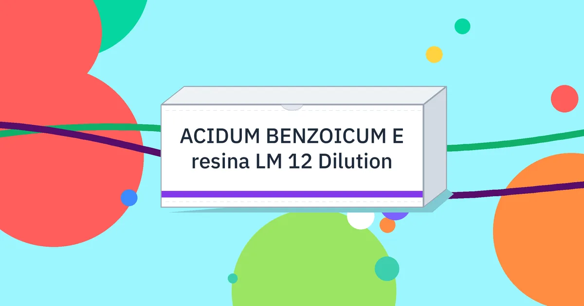 Symbolbild: Packung mit der Aufschrift ACIDUM BENZOICUM E resina LM 12 Dilution (PZN 16241622) – Verfügbarkeit und Bezug in Apotheken in Frankfurt am Main