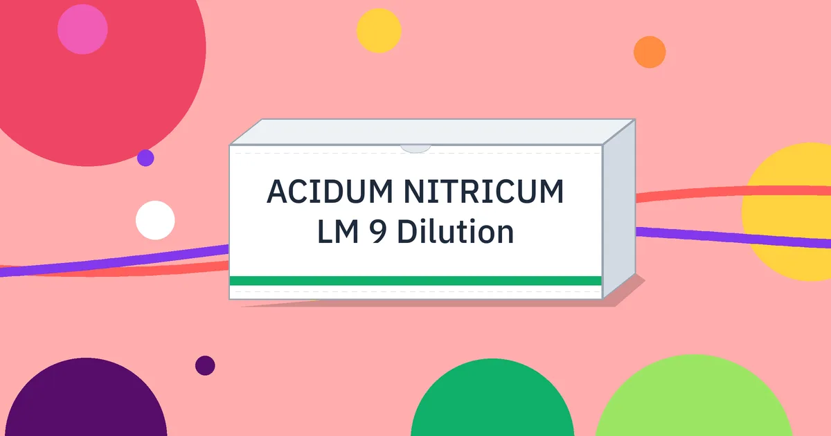 Symbolbild: Packung mit der Aufschrift ACIDUM NITRICUM LM 9 Dilution (PZN 12752745) – Verfügbarkeit und Bezug in Apotheken in Frankfurt am Main