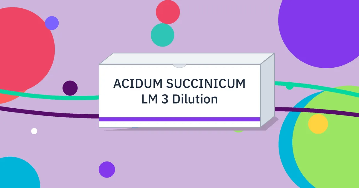Symbolbild: Packung mit der Aufschrift ACIDUM SUCCINICUM LM 3 Dilution (PZN 13283608) – Verfügbarkeit und Bezug in Apotheken in Frankfurt am Main