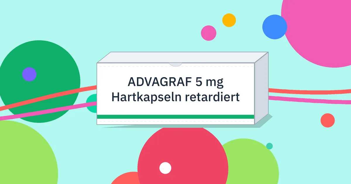 Symbolbild: Packung mit der Aufschrift ADVAGRAF 5 mg Hartkapseln retardiert (PZN 06706008) – Verfügbarkeit und Bezug in Apotheken in Frankfurt am Main