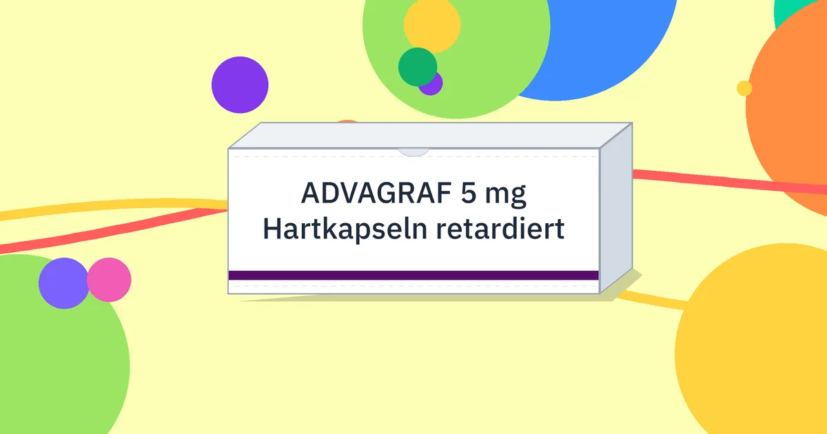 Symbolbild: Packung mit der Aufschrift ADVAGRAF 5 mg Hartkapseln retardiert (PZN 11171644) – Verfügbarkeit und Bezug in Apotheken in Frankfurt am Main