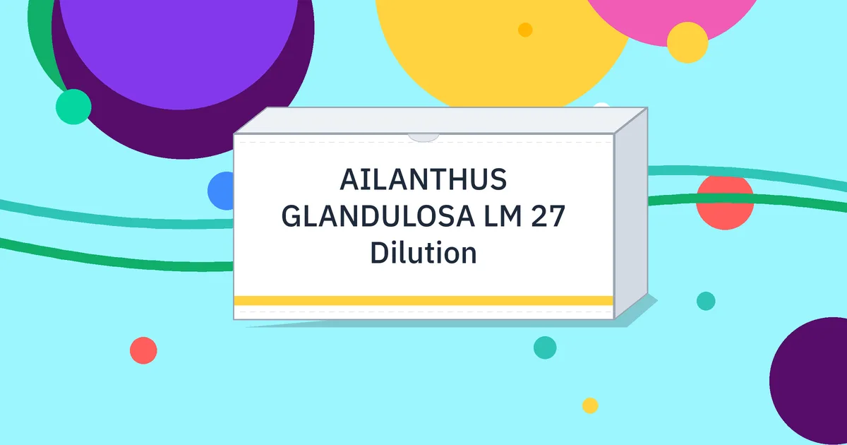 Symbolbild: Packung mit der Aufschrift AILANTHUS GLANDULOSA LM 27 Dilution (PZN 13308047) – Verfügbarkeit und Bezug in Apotheken in Frankfurt am Main