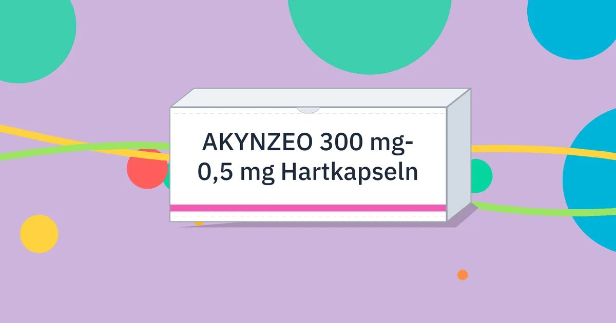 Symbolbild: Packung mit der Aufschrift AKYNZEO 300 mg-0,5 mg Hartkapseln (PZN 20574915) – Verfügbarkeit und Bezug in Apotheken in Frankfurt am Main