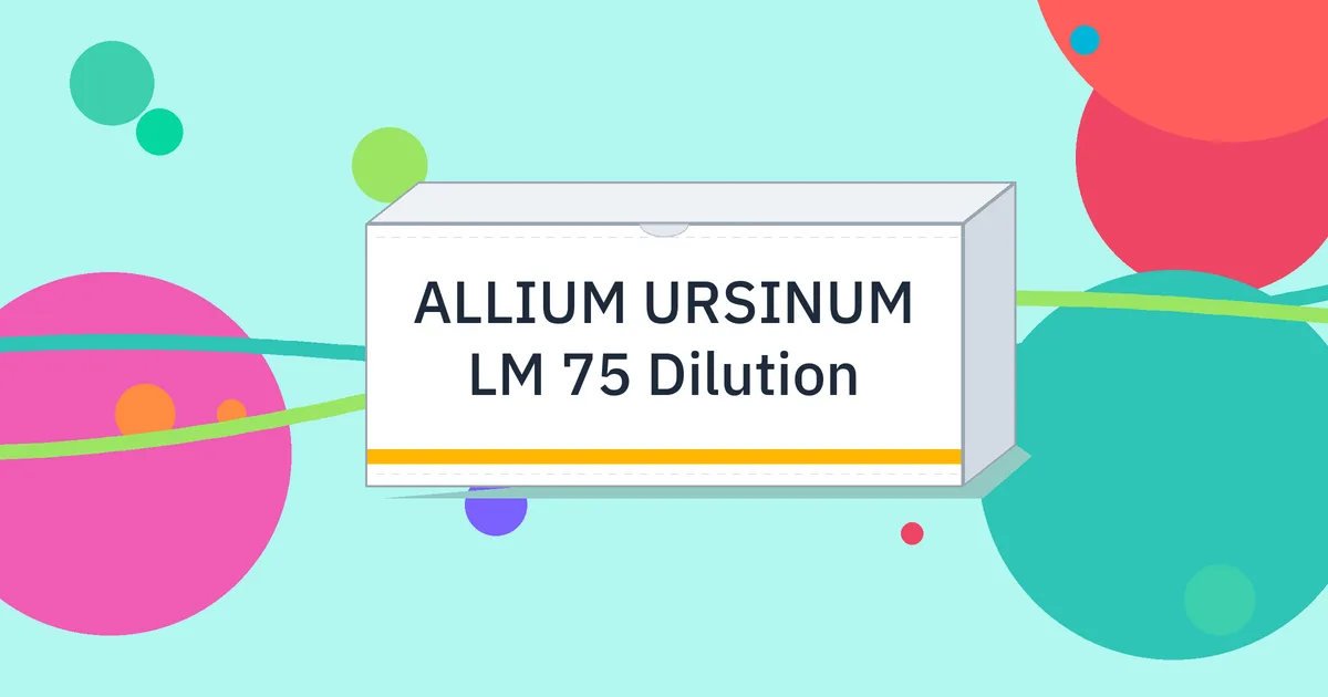 Symbolbild: Packung mit der Aufschrift ALLIUM URSINUM LM 75 Dilution (PZN 12757346) – Verfügbarkeit und Bezug in Apotheken in Frankfurt am Main