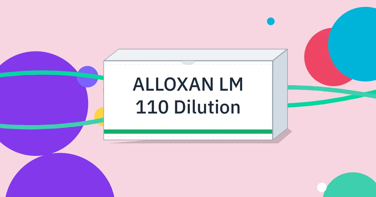 Symbolbild: Packung mit der Aufschrift ALLOXAN LM 110 Dilution (PZN 13312327) – Verfügbarkeit und Bezug in Apotheken in Frankfurt am Main