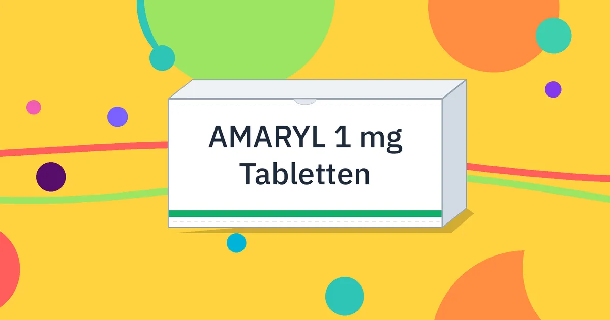 Symbolbild: Packung mit der Aufschrift AMARYL 1 mg Tabletten (PZN 09262196) – Verfügbarkeit und Bezug in Apotheken in Frankfurt am Main