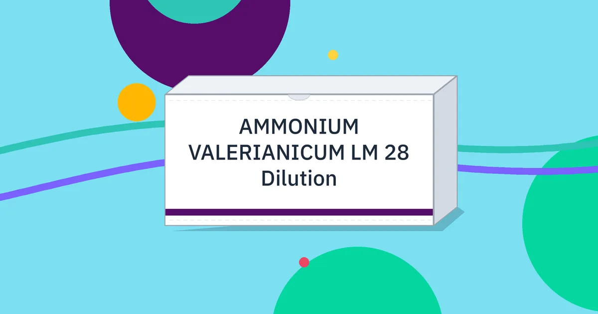 Symbolbild: Packung mit der Aufschrift AMMONIUM VALERIANICUM LM 28 Dilution (PZN 13323880) – Verfügbarkeit und Bezug in Apotheken in Frankfurt am Main