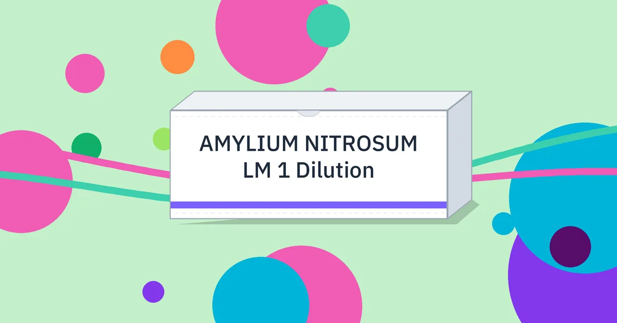 Symbolbild: Packung mit der Aufschrift AMYLIUM NITROSUM LM 1 Dilution (PZN 13326358) – Verfügbarkeit und Bezug in Apotheken in Frankfurt am Main