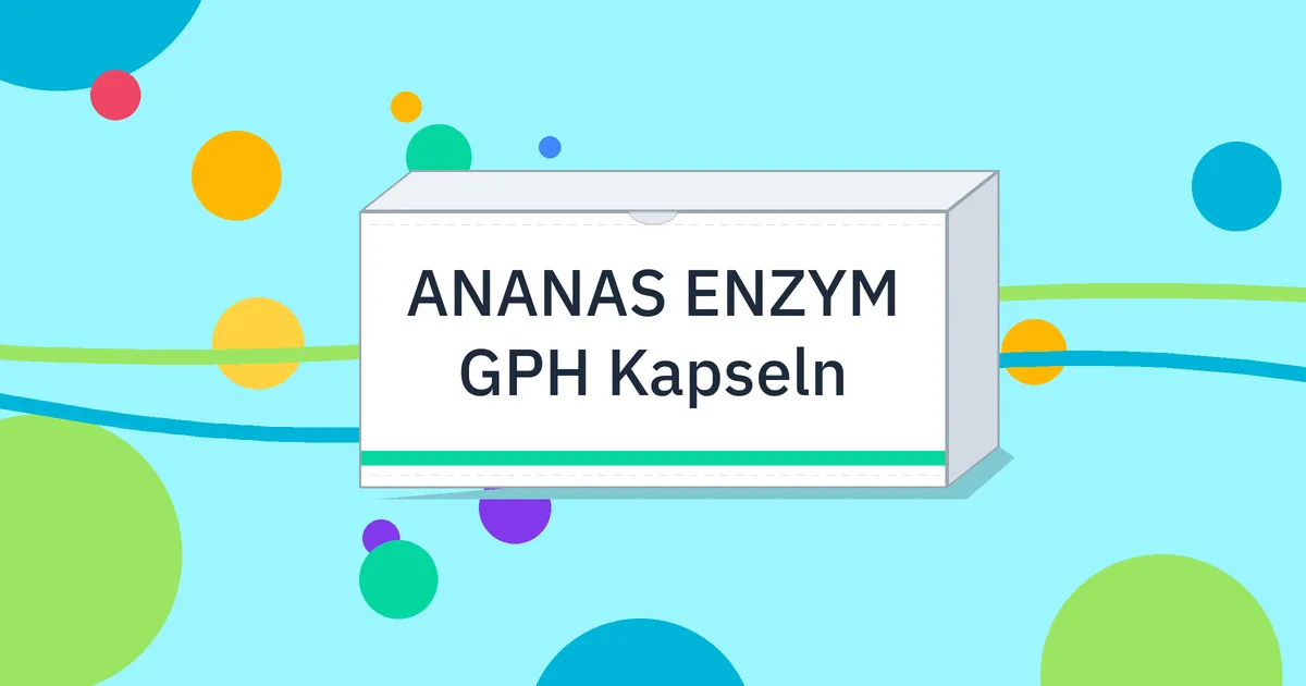 Symbolbild: Packung mit der Aufschrift ANANAS ENZYM GPH Kapseln (PZN 02565752) – Verfügbarkeit und Bezug in Apotheken in Frankfurt am Main