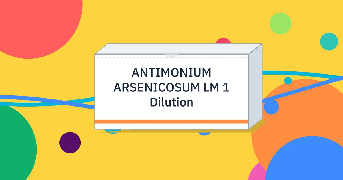 Symbolbild: Packung mit der Aufschrift ANTIMONIUM ARSENICOSUM LM 1 Dilution (PZN 13372039) – Verfügbarkeit und Bezug in Apotheken in Frankfurt am Main