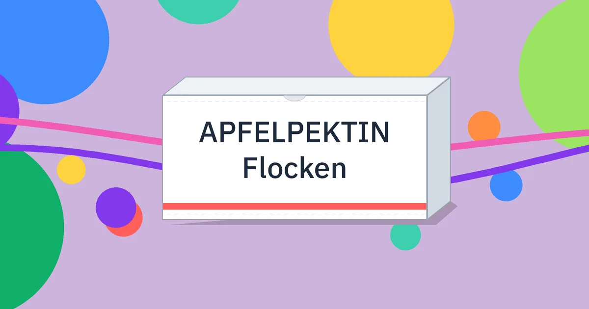 Symbolbild: Packung mit der Aufschrift APFELPEKTIN Flocken (PZN 02520838) – Verfügbarkeit und Bezug in Apotheken in Frankfurt am Main