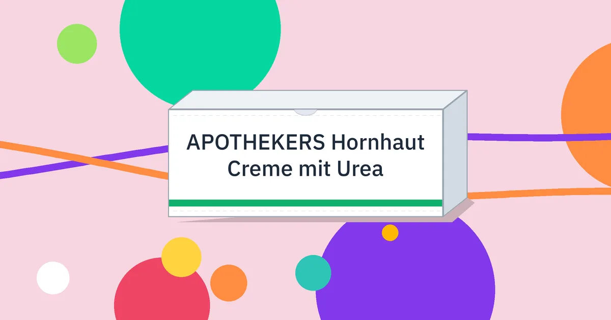 Symbolbild: Packung mit der Aufschrift APOTHEKERS Hornhaut Creme mit Urea (PZN 15421782) – Verfügbarkeit und Bezug in Apotheken in Frankfurt am Main