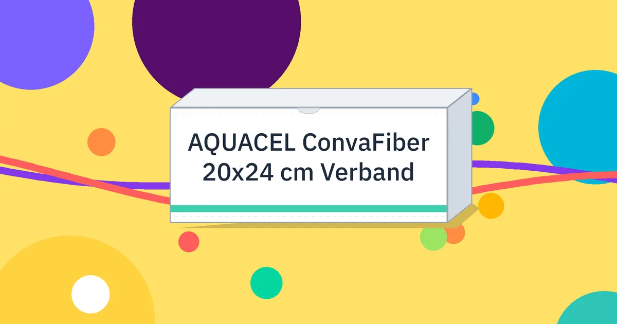Symbolbild: Packung mit der Aufschrift AQUACEL ConvaFiber 20x24 cm Verband (PZN 19382346) – Verfügbarkeit und Bezug in Apotheken in Frankfurt am Main
