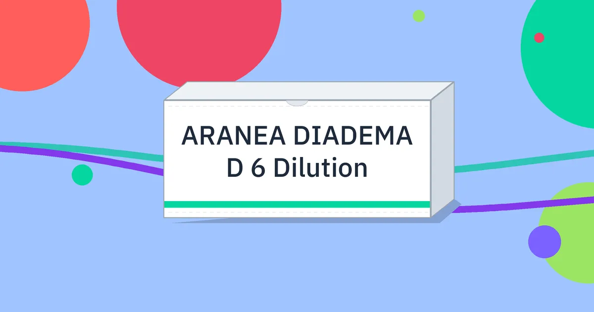Symbolbild: Packung mit der Aufschrift ARANEA DIADEMA D 6 Dilution (PZN 02607195) – Verfügbarkeit und Bezug in Apotheken in Frankfurt am Main