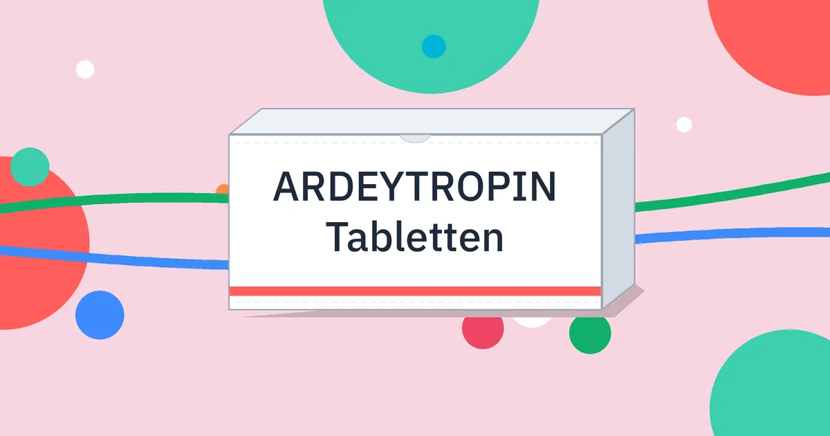 Symbolbild: Packung mit der Aufschrift ARDEYTROPIN Tabletten (PZN 07422721) – Verfügbarkeit und Bezug in Apotheken in Frankfurt am Main
