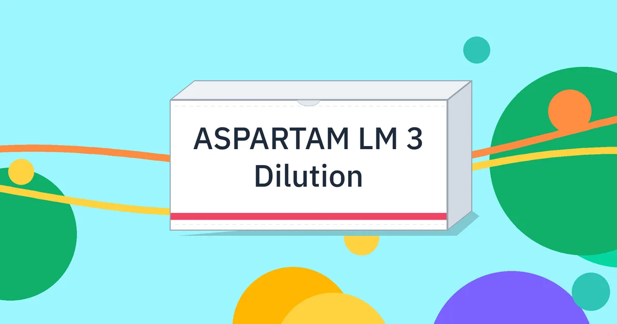 Symbolbild: Packung mit der Aufschrift ASPARTAM LM 3 Dilution (PZN 12781876) – Verfügbarkeit und Bezug in Apotheken in Frankfurt am Main