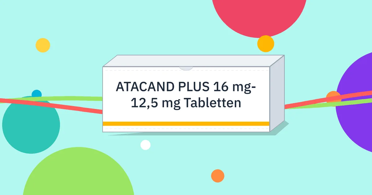 Symbolbild: Packung mit der Aufschrift ATACAND PLUS 16 mg-12,5 mg Tabletten (PZN 00986136) – Verfügbarkeit und Bezug in Apotheken in Frankfurt am Main