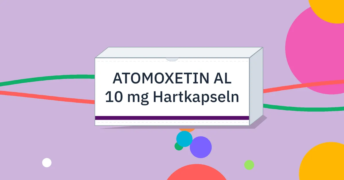 Symbolbild: Packung mit der Aufschrift ATOMOXETIN AL 10 mg Hartkapseln (PZN 14373897) – Verfügbarkeit und Bezug in Apotheken in Frankfurt am Main