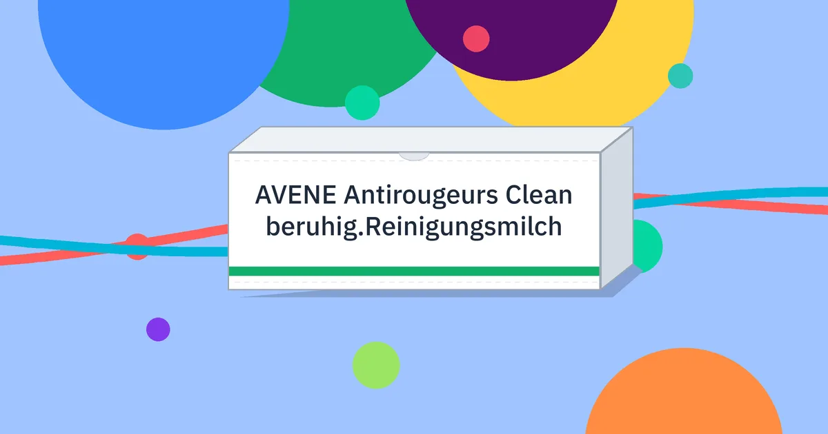Symbolbild: Packung mit der Aufschrift AVENE Antirougeurs Clean beruhig.Reinigungsmilch (PZN 19784932) – Verfügbarkeit und Bezug in Apotheken in Frankfurt am Main