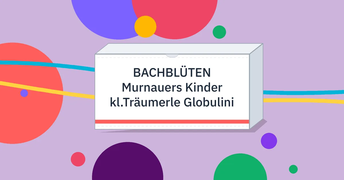 Symbolbild: Packung mit der Aufschrift BACHBLÜTEN Murnauers Kinder kl.Träumerle Globulini (PZN 01605900) – Verfügbarkeit und Bezug in Apotheken in Frankfurt am Main