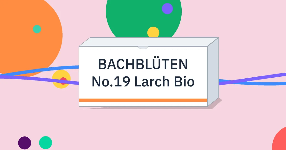 Symbolbild: Packung mit der Aufschrift BACHBLÜTEN No.19 Larch Bio (PZN 10310658) – Verfügbarkeit und Bezug in Apotheken in Frankfurt am Main