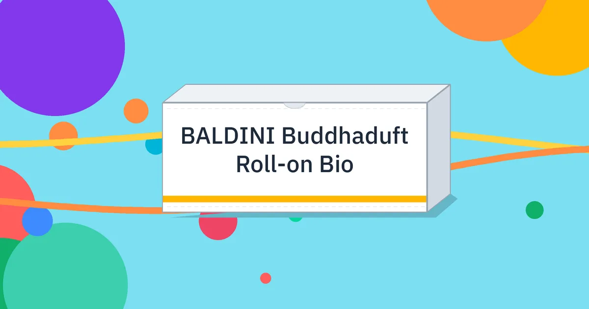 Symbolbild: Packung mit der Aufschrift BALDINI Buddhaduft Roll-on Bio (PZN 16394449) – Verfügbarkeit und Bezug in Apotheken in Frankfurt am Main