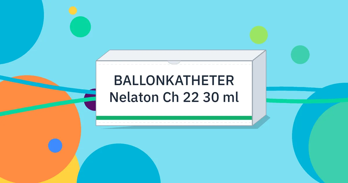 Symbolbild: Packung mit der Aufschrift BALLONKATHETER Nelaton Ch 22 30 ml (PZN 00181970) – Verfügbarkeit und Bezug in Apotheken in Frankfurt am Main