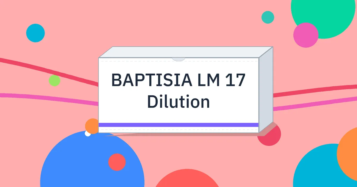 Symbolbild: Packung mit der Aufschrift BAPTISIA LM 17 Dilution (PZN 12788111) – Verfügbarkeit und Bezug in Apotheken in Frankfurt am Main