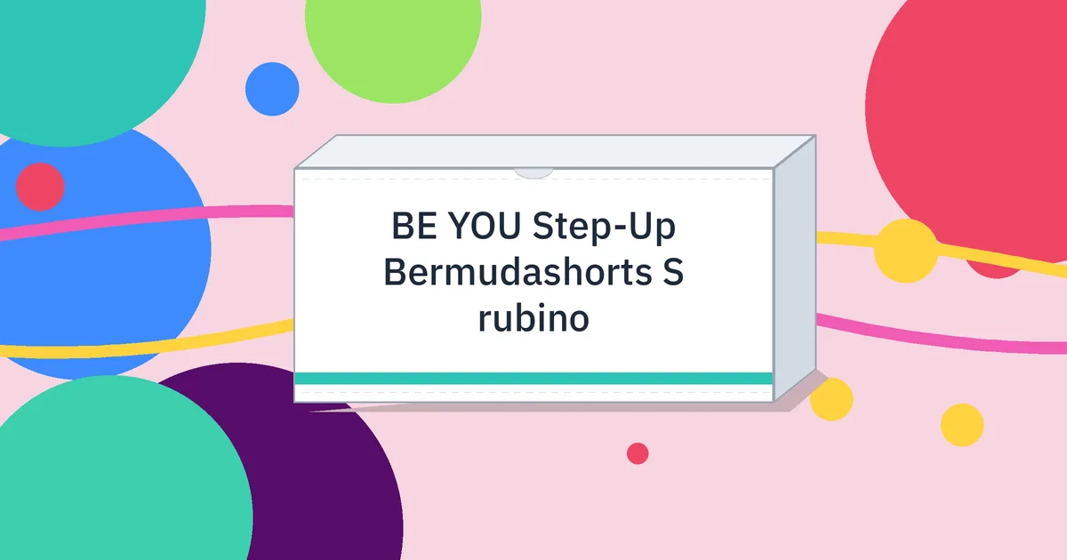 Symbolbild: Packung mit der Aufschrift BE YOU Step-Up Bermudashorts S rubino (PZN 20720251) – Verfügbarkeit und Bezug in Apotheken in Frankfurt am Main