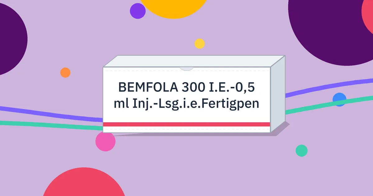 Symbolbild: Packung mit der Aufschrift BEMFOLA 300 I.E.-0,5 ml Inj.-Lsg.i.e.Fertigpen (PZN 19054576) – Verfügbarkeit und Bezug in Apotheken in Frankfurt am Main