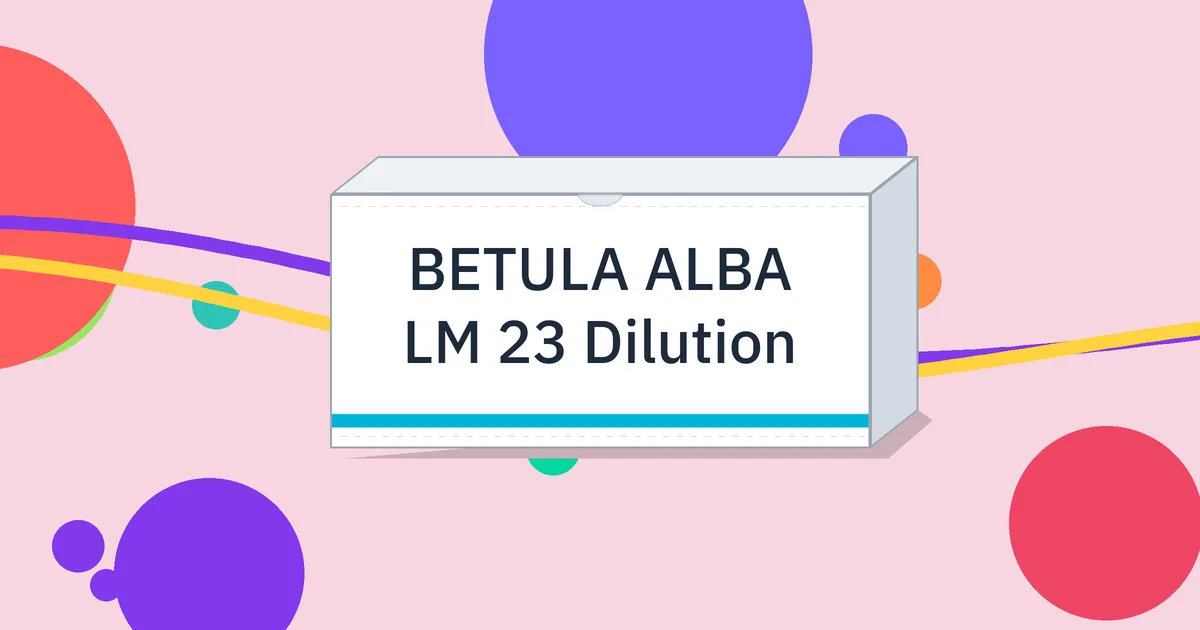 Symbolbild: Packung mit der Aufschrift BETULA ALBA LM 23 Dilution (PZN 12793951) – Verfügbarkeit und Bezug in Apotheken in Frankfurt am Main