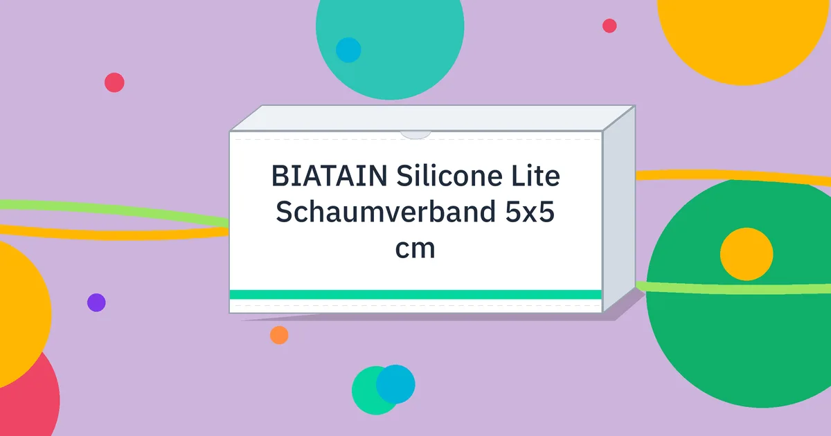 Symbolbild: Packung mit der Aufschrift BIATAIN Silicone Lite Schaumverband 5x5 cm (PZN 13581300) – Verfügbarkeit und Bezug in Apotheken in Frankfurt am Main