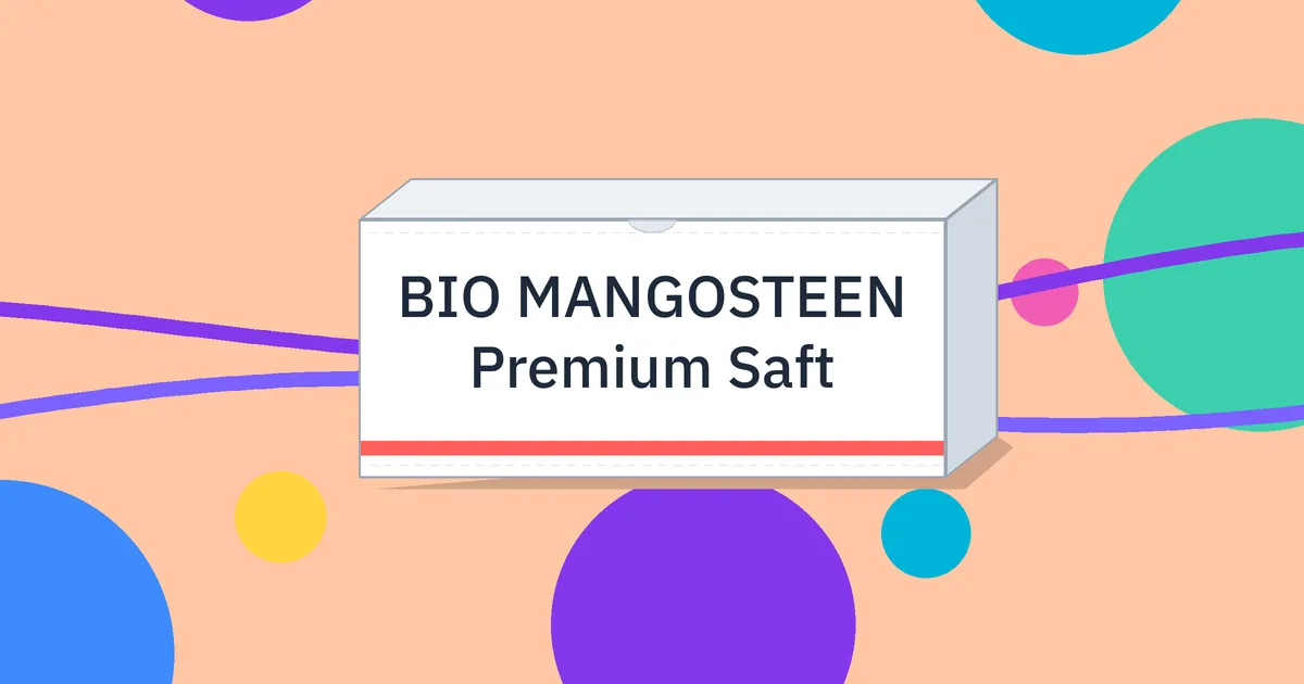 Symbolbild: Packung mit der Aufschrift BIO MANGOSTEEN Premium Saft (PZN 09462340) – Verfügbarkeit und Bezug in Apotheken in Frankfurt am Main