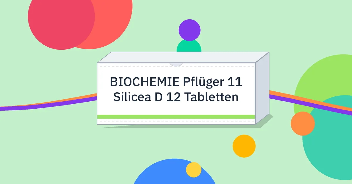 Symbolbild: Packung mit der Aufschrift BIOCHEMIE Pflüger 11 Silicea D 12 Tabletten (PZN 06320042) – Verfügbarkeit und Bezug in Apotheken in Frankfurt am Main